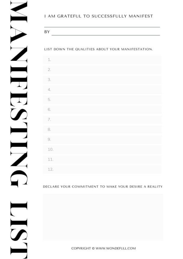 How To Write a Manifesting List That Really Works! - Wondefull
